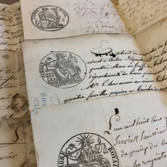 Antique French Script Document Paper – Arkansas Museum of Fine Arts Store