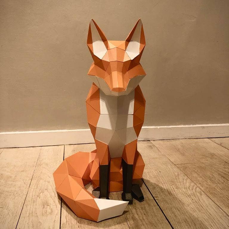 Fox 3D Model PaperCraft Kit – Arkansas Museum of Fine Arts Store